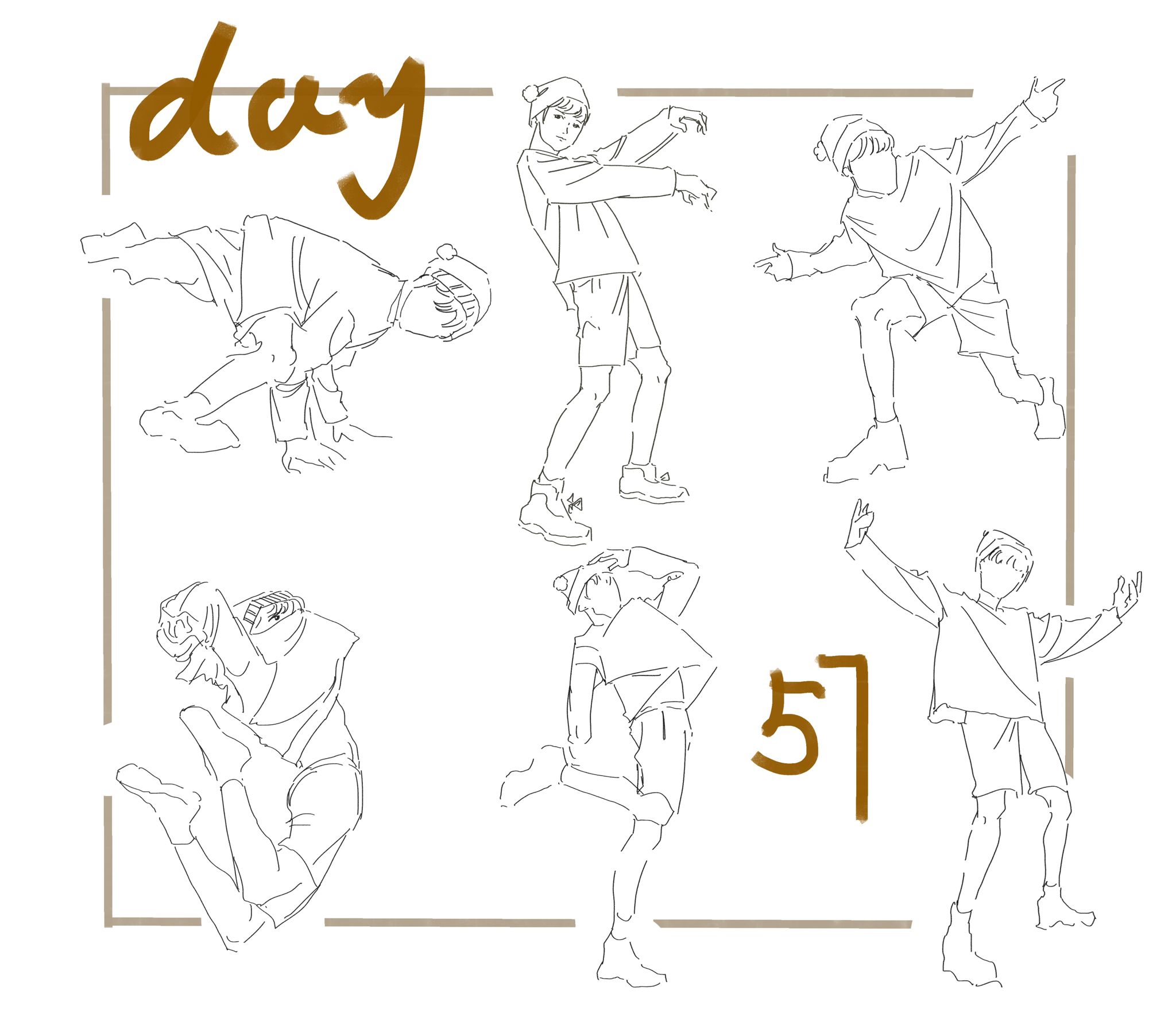 #速写60天挑战赛#day57_正在许愿中的我-站酷ZCOOL