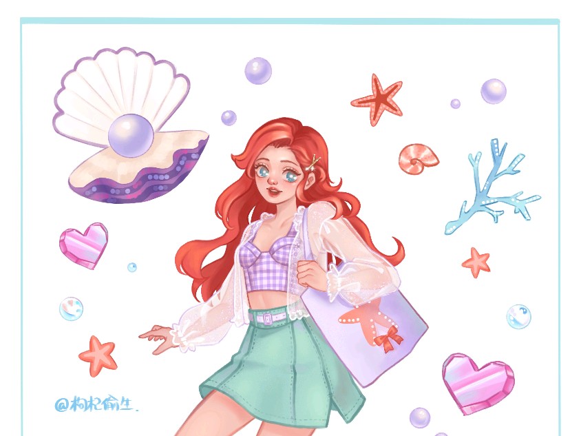 迪士尼公主-Ariel小美人鱼_枸杞偷生子-站酷ZCOOL