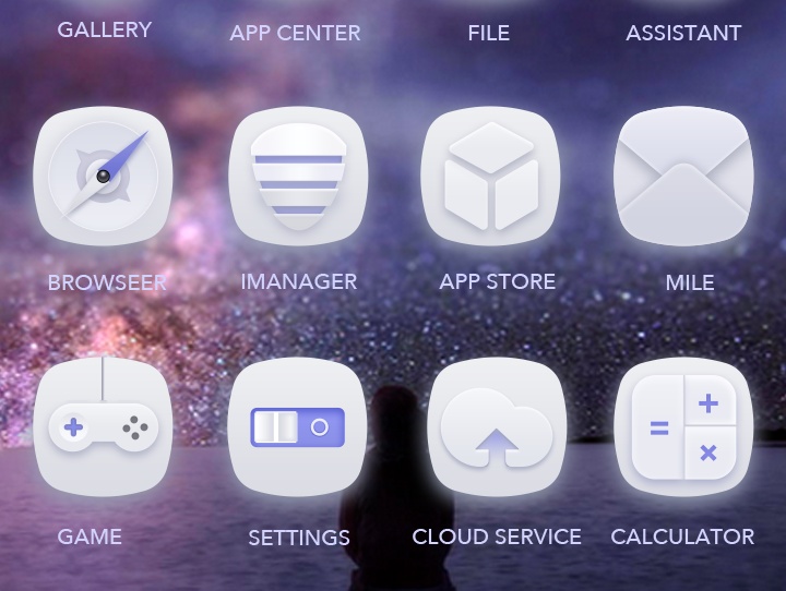 星空极光手机系统主题图标ICONS 锁屏页待机页首页_Ultra_Violet-站酷ZCOOL