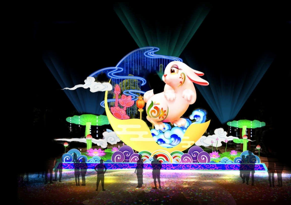 中秋花灯_自贡润辰彩灯-站酷ZCOOL