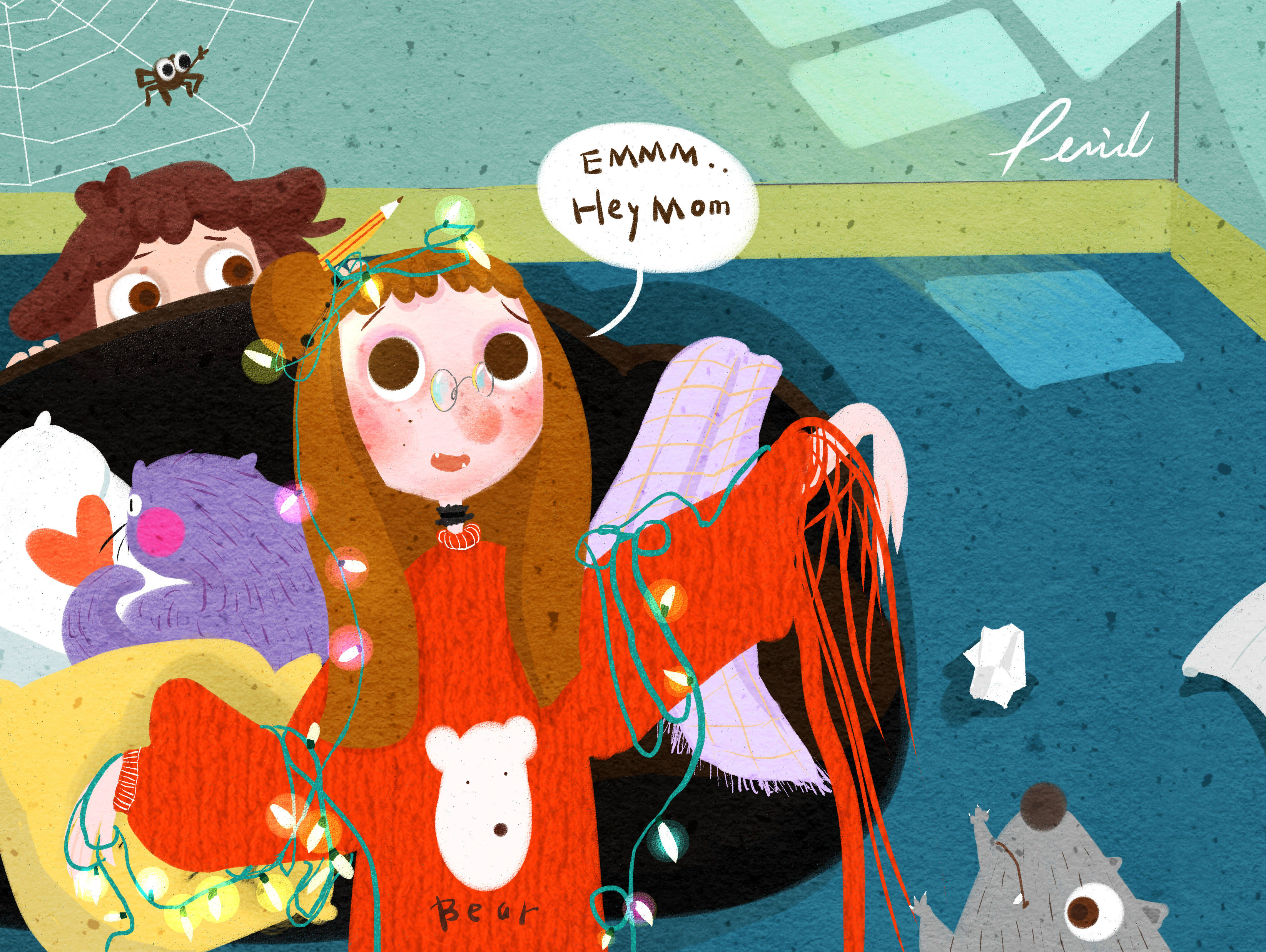 儿时捣蛋鬼_铅笔屎-站酷ZCOOL