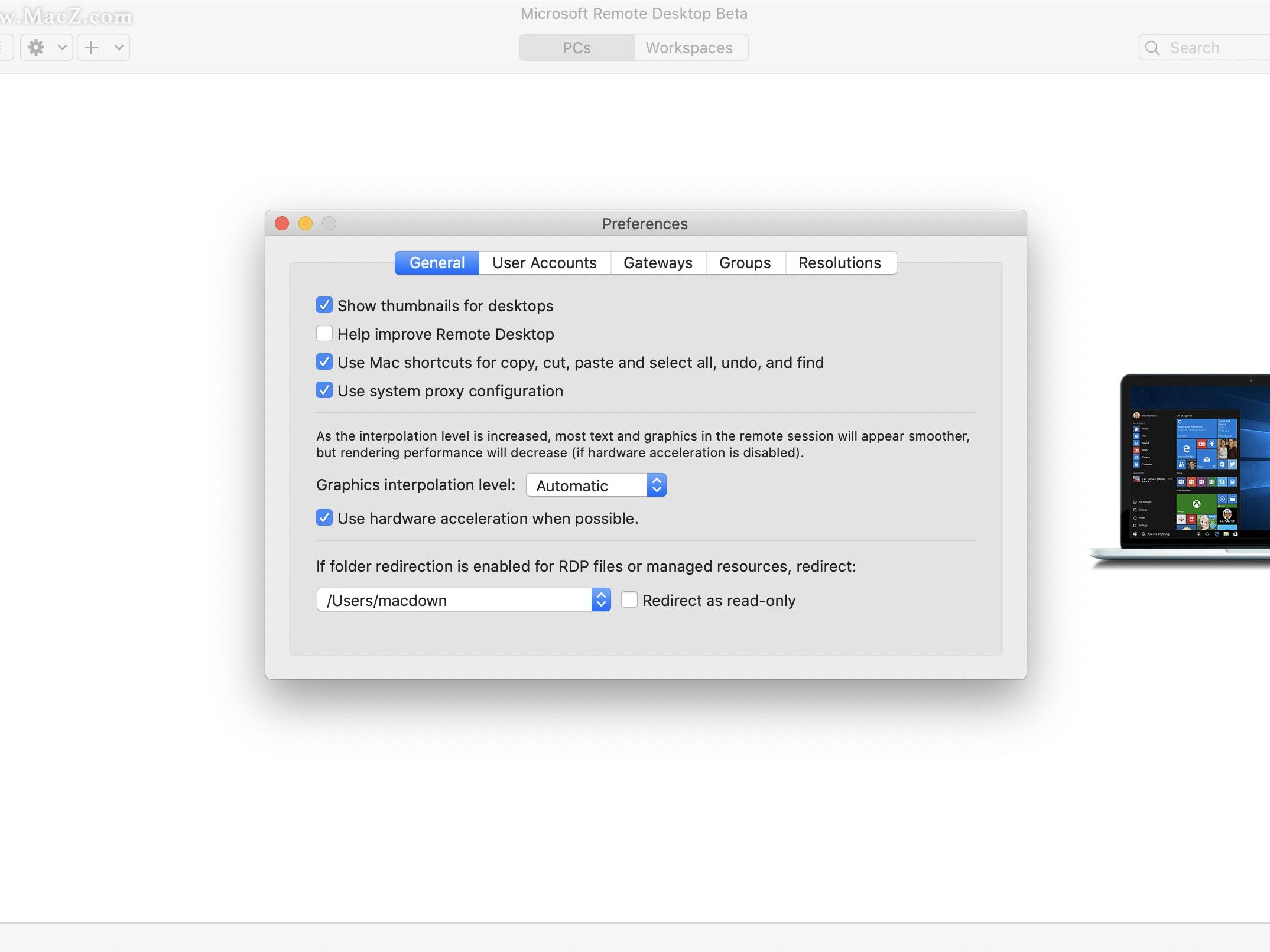 Microsoft Remote Desktop for Mac(微软远程连接工具)v10.8.0(2029)中英_嘟啦卡-站酷ZCOOL