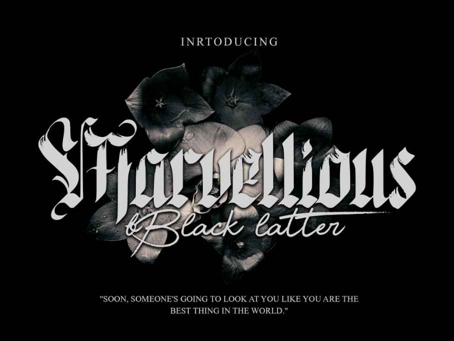 Marvellious - Blackletter Typeface_最西文集-站酷ZCOOL