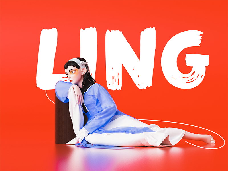 虚拟原创IP-少女LING_Kkkv-站酷ZCOOL