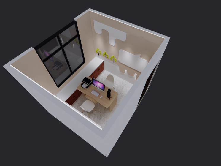 心理咨询室设计3D效果图_3D设计师NG男-站酷ZCOOL