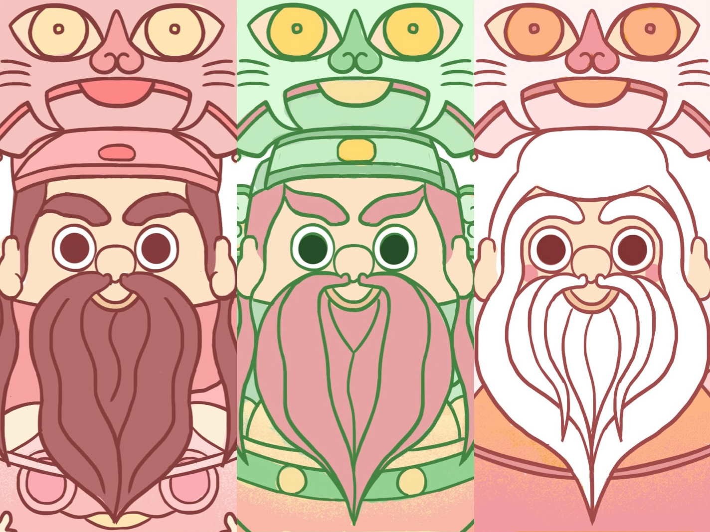 虎举人 福禄寿人物ip设计_黑hey糖-站酷ZCOOL