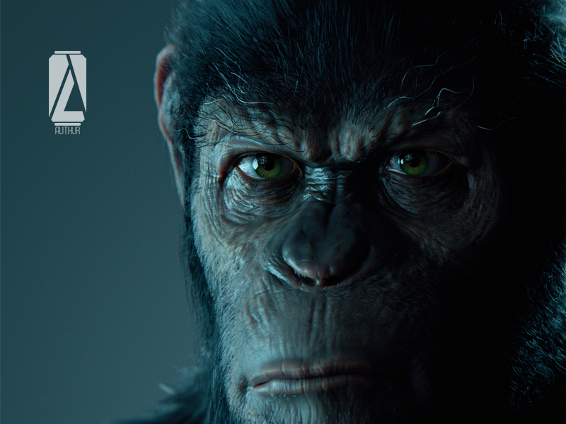 猩球崛起-Caesar-写实渲染_亚瑟聋-站酷ZCOOL