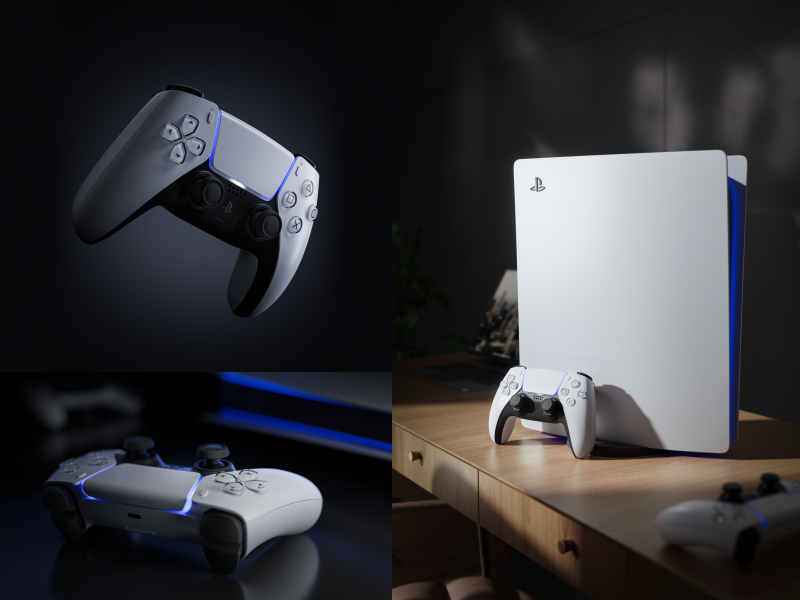 「PS5手柄动画」渲染练习_亮儿叫练儿-站酷ZCOOL