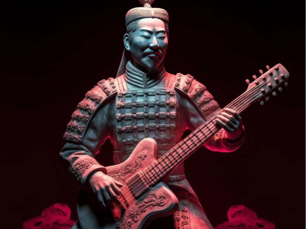 兵马俑玩摇滚_艺术画星探2008-站酷ZCOOL