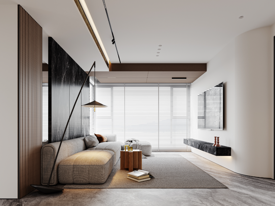 新作｜现代 极简 客厅 卧室_止果视觉-站酷ZCOOL