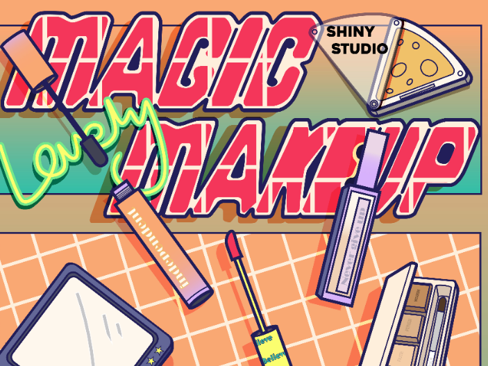 City pop 风格的矢量插画作品 _橘JUJU-站酷ZCOOL