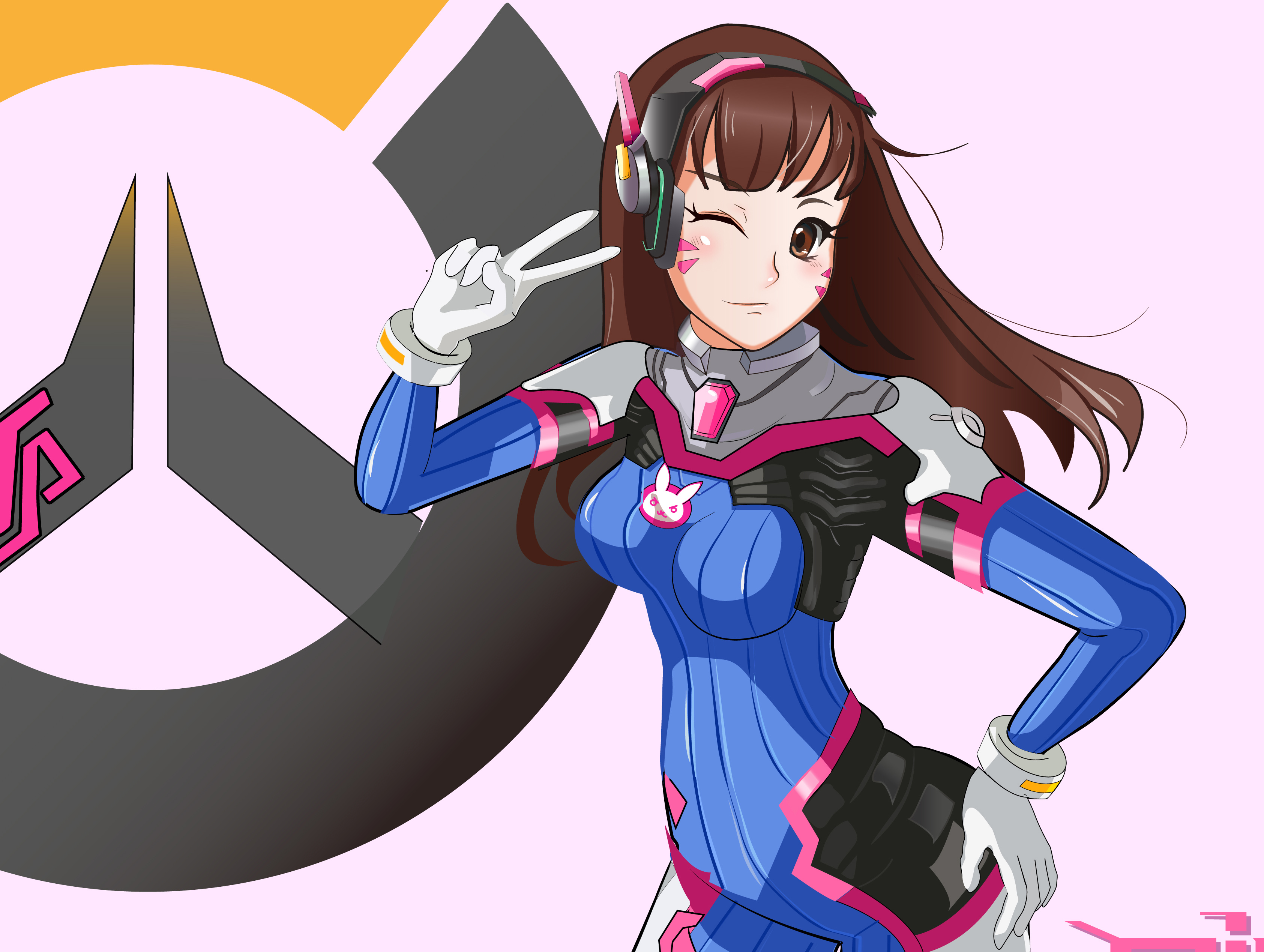 守望先锋 dva 临摹_已非少年-站酷ZCOOL