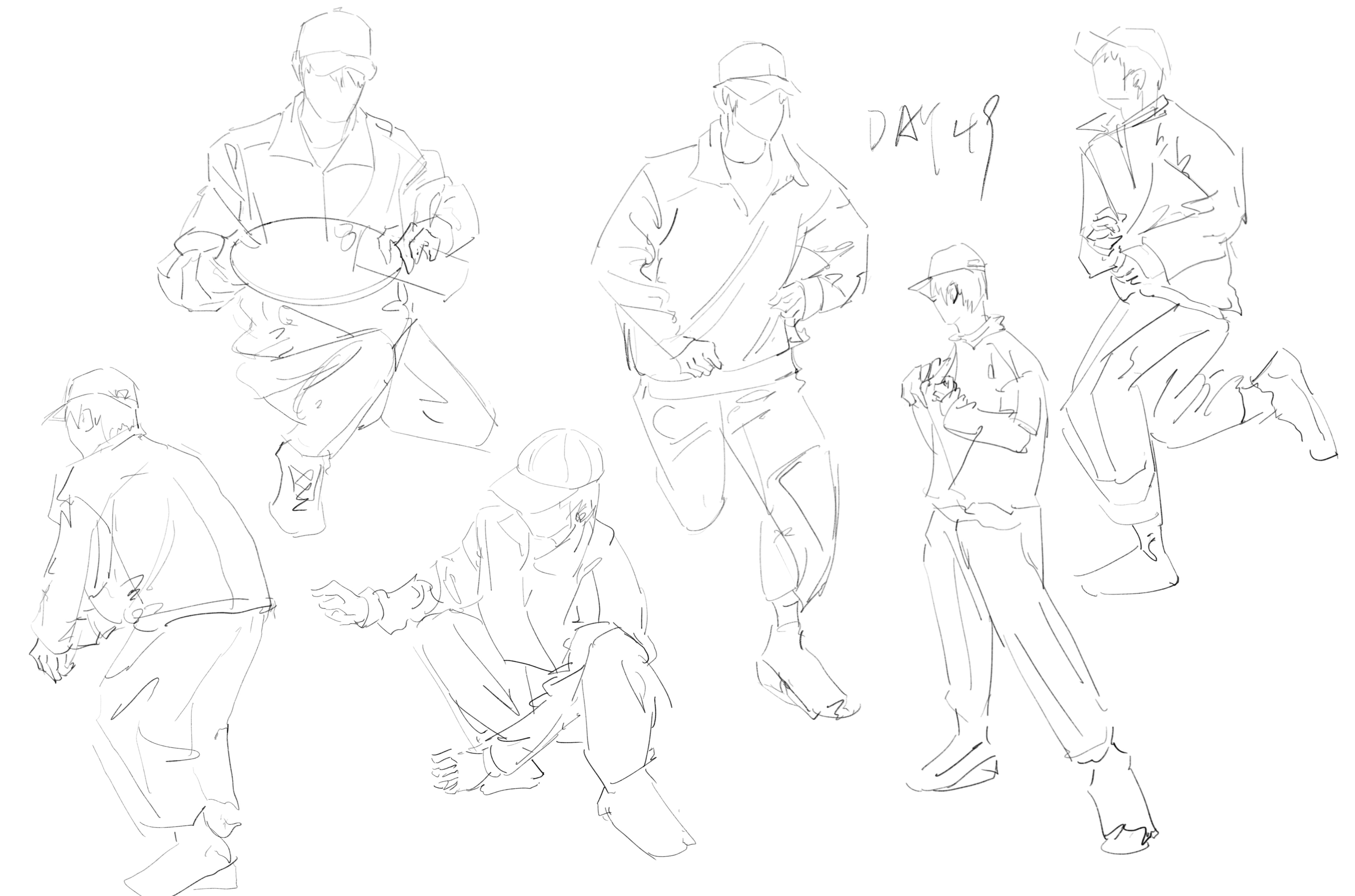 #速写60天挑战赛# day49@速写班长 _不可食性芒硝-站酷ZCOOL