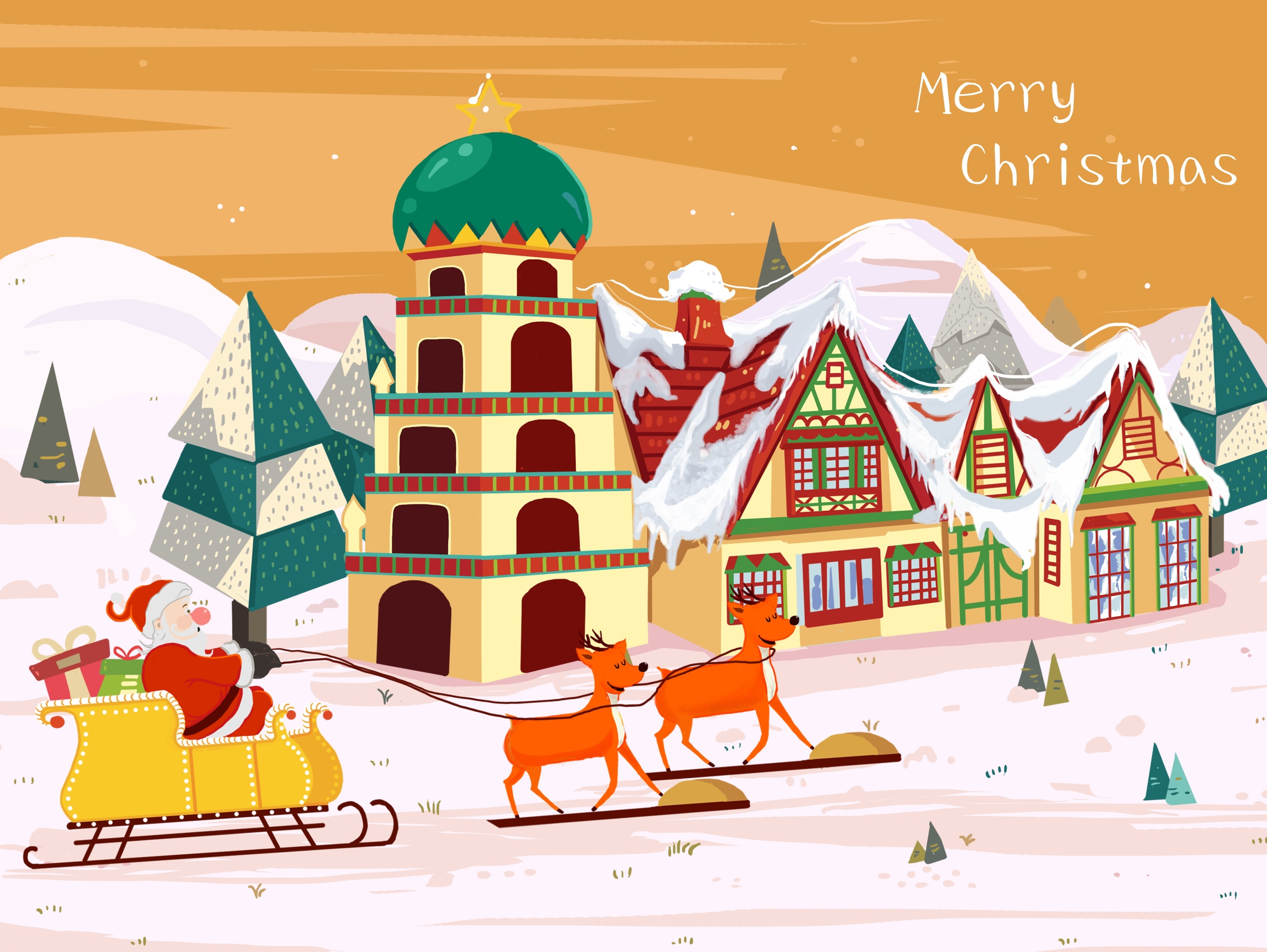 迟到的圣诞画 _由程程yoyo-站酷ZCOOL