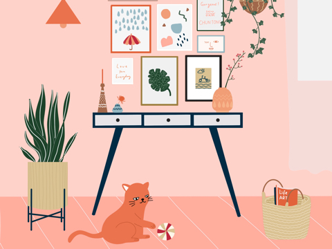 家居插画练习_Sistine2021-站酷ZCOOL