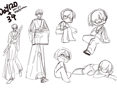 #速写60天挑战赛#day34@速写班长_树言yukikun-站酷ZCOOL