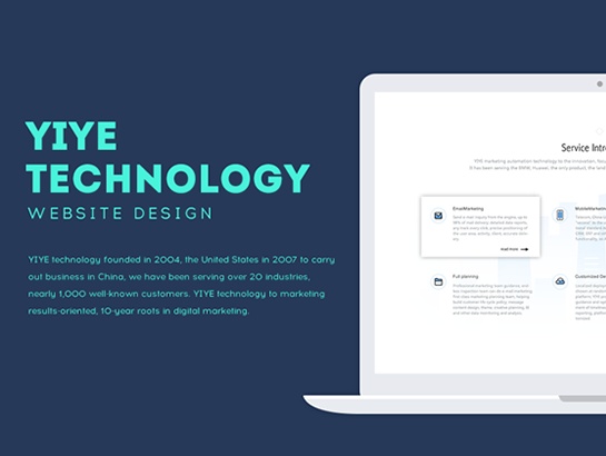 YIYE TECHNOLOGY web-design_智毅Liuzoey-站酷ZCOOL