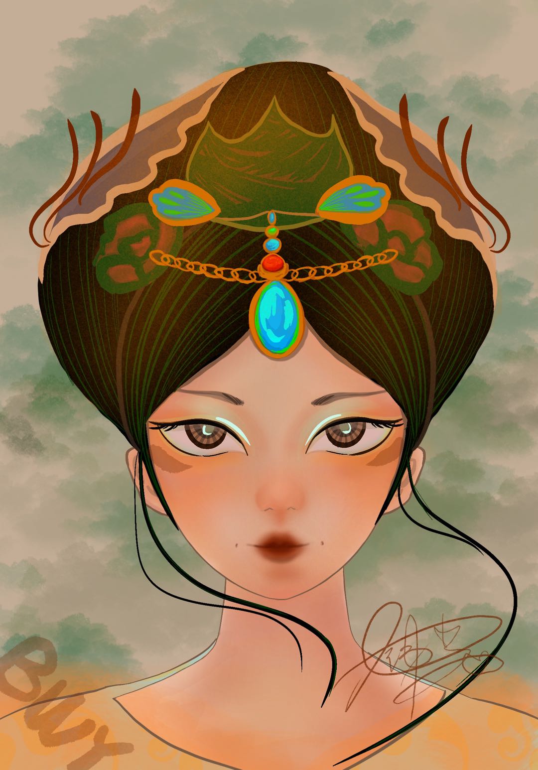 敦煌风 挑战一张封神_BWYI手绘-站酷ZCOOL