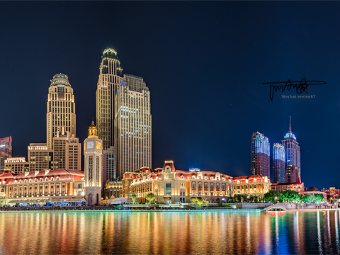 海河夜景_ervine87-站酷ZCOOL