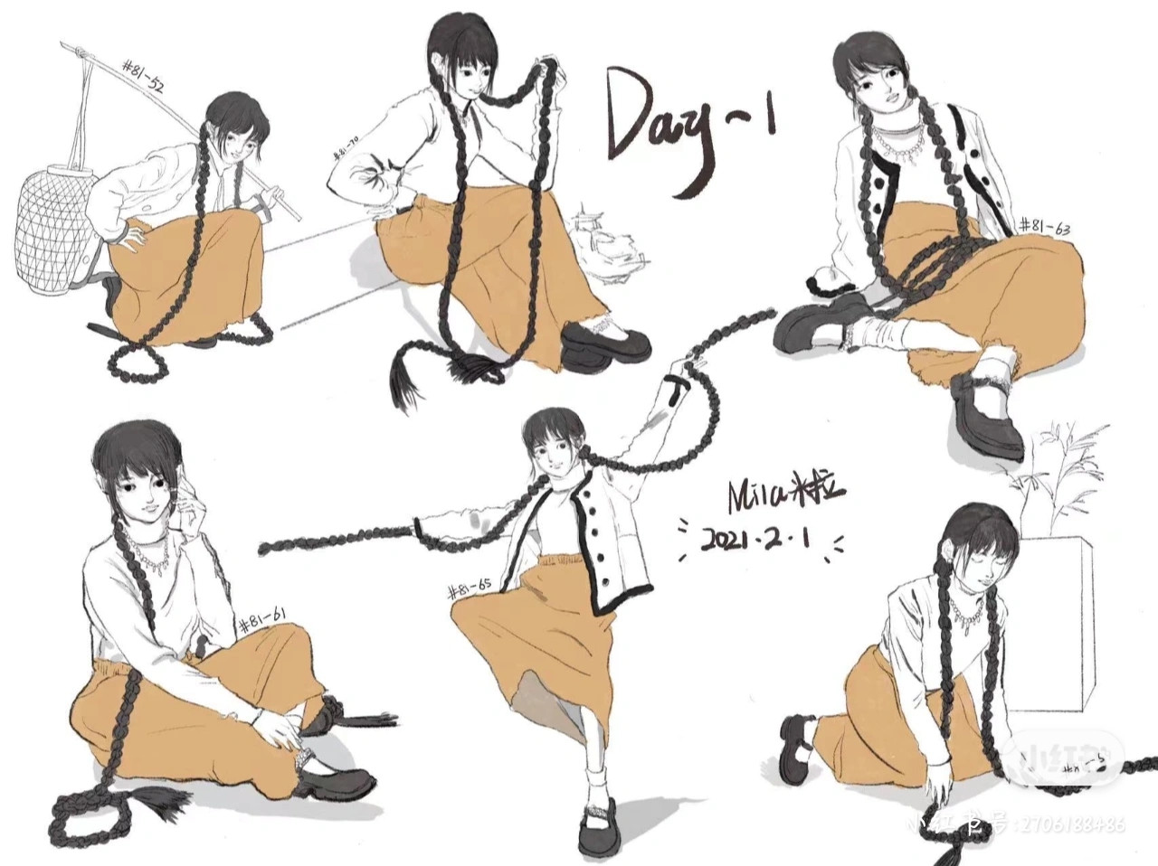 #速写打卡练习_Mila米拉o-站酷ZCOOL