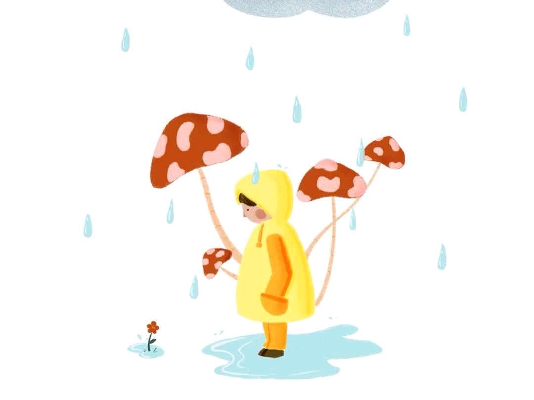 RAINY DAY ——下雨天的插画练习_一只chat-站酷ZCOOL