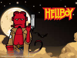 comic boy第一季 heroes系列-hellboy 明信片 诞生 _anson8735-站酷ZCOOL