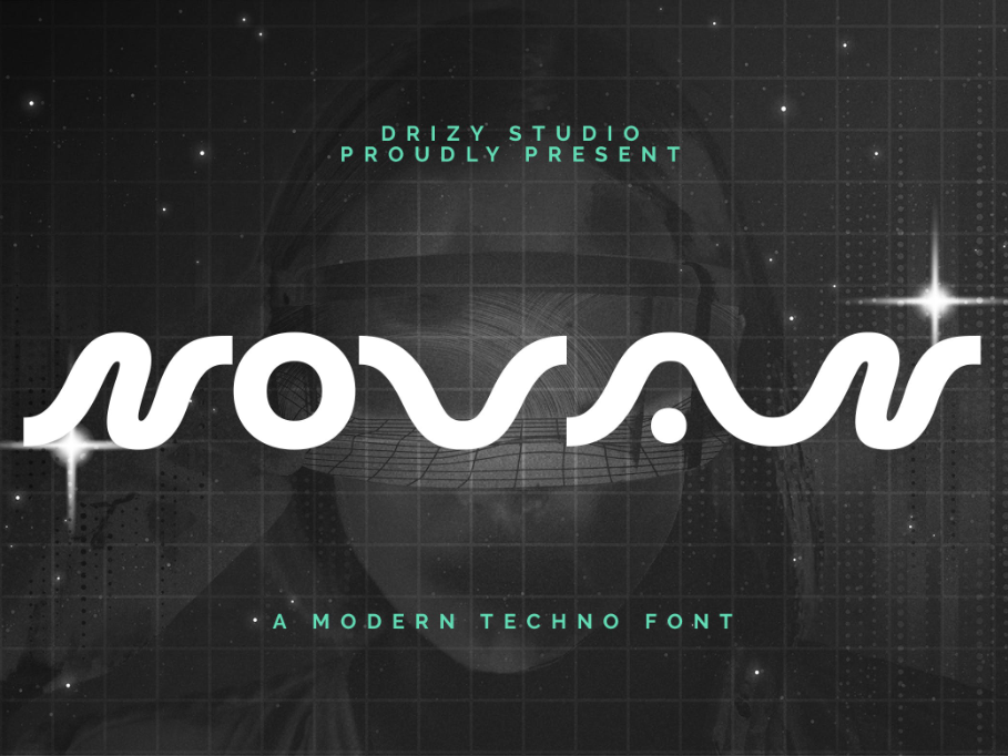 Novan modern techno display font_最西文集-站酷ZCOOL