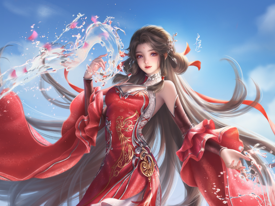 完美世界火灵儿——泠露空灵_最终兵器夏信-站酷ZCOOL