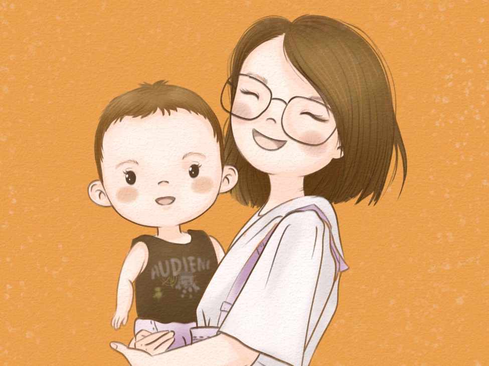 亲子卡通头像两种画风_南宫旸-站酷ZCOOL