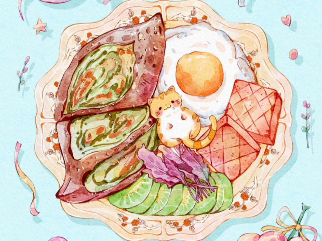 水彩美食_xzzlwj-站酷ZCOOL