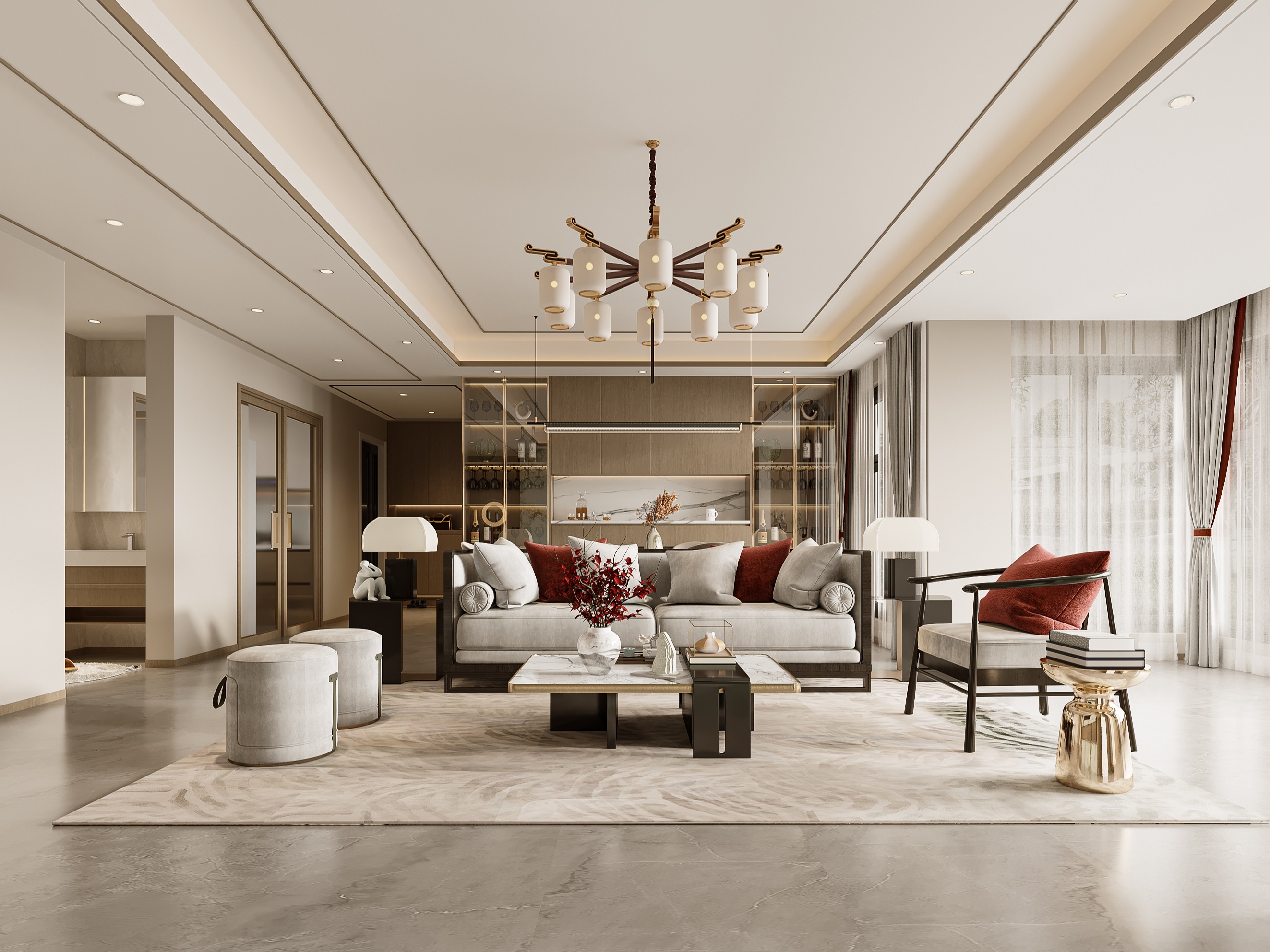 新中式家装|满眼皆韵色，步步皆诗意_wuanna123-站酷ZCOOL