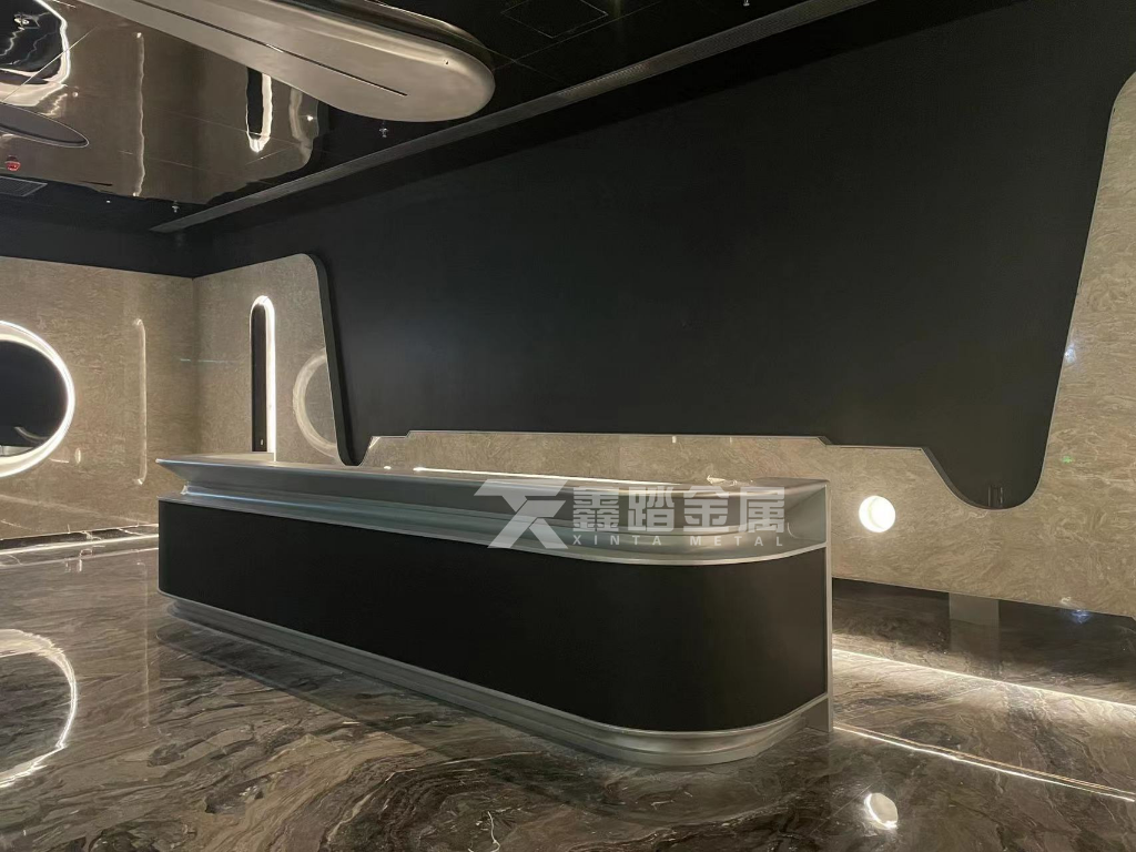 酒店大堂成品不锈钢接待台 售楼处不锈钢造型水吧台_xt188869-站酷ZCOOL