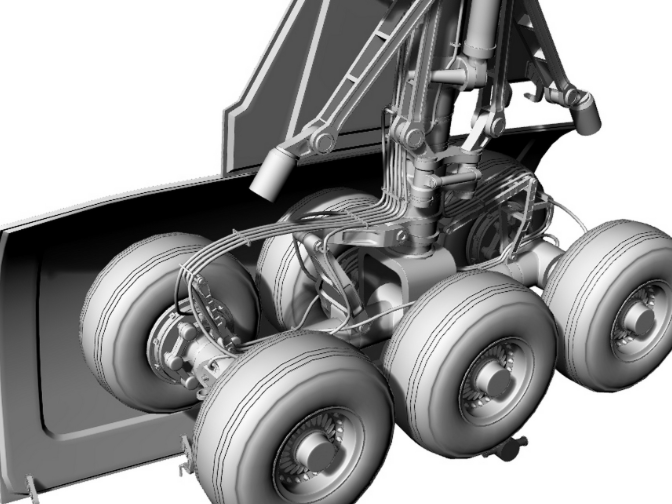 波音777主齿轮起落架结构3d模型_佩奇总-站酷ZCOOL