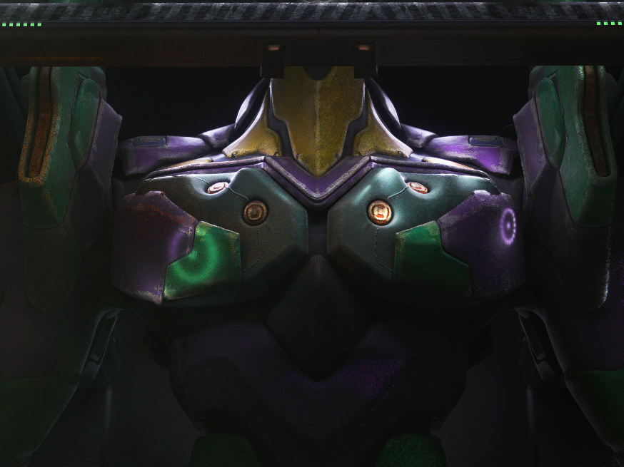 EVA POOP联动广告机甲场景临摹【初号机】_照葫芦画瓢瓢-站酷ZCOOL