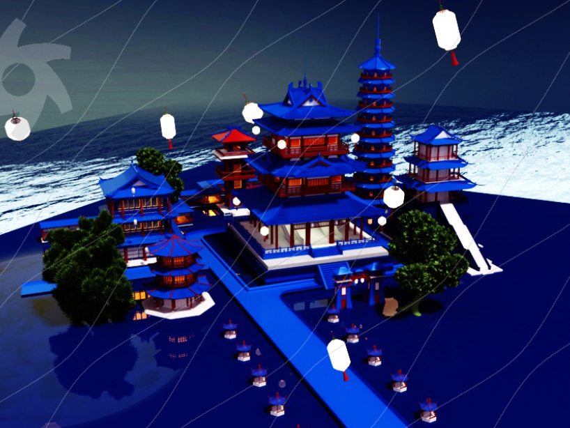 C4D学习建模，中秋节_期待放假-站酷ZCOOL