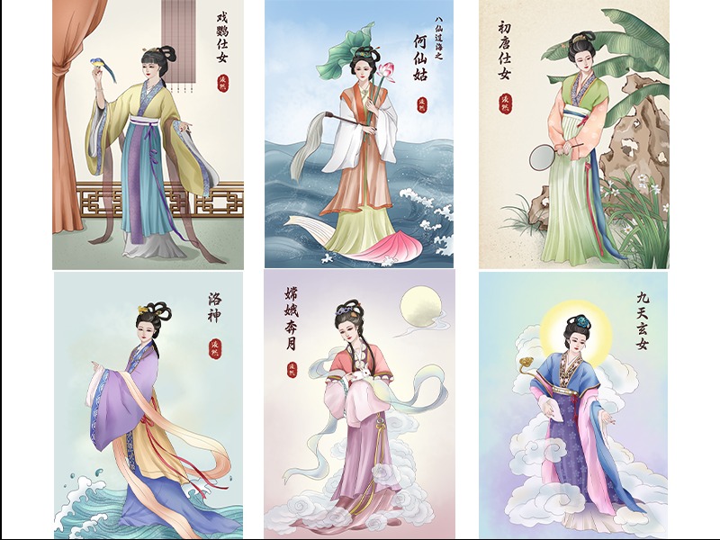 古风人物合集（一）_淡然DRan-站酷ZCOOL