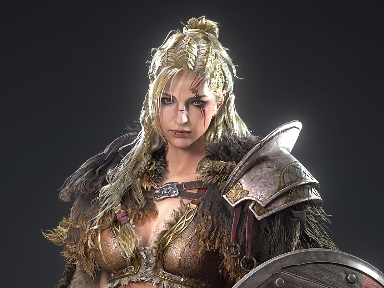 【3d高精度建模】欧美风维京女战士_依古奈斯eugin-站酷ZCOOL