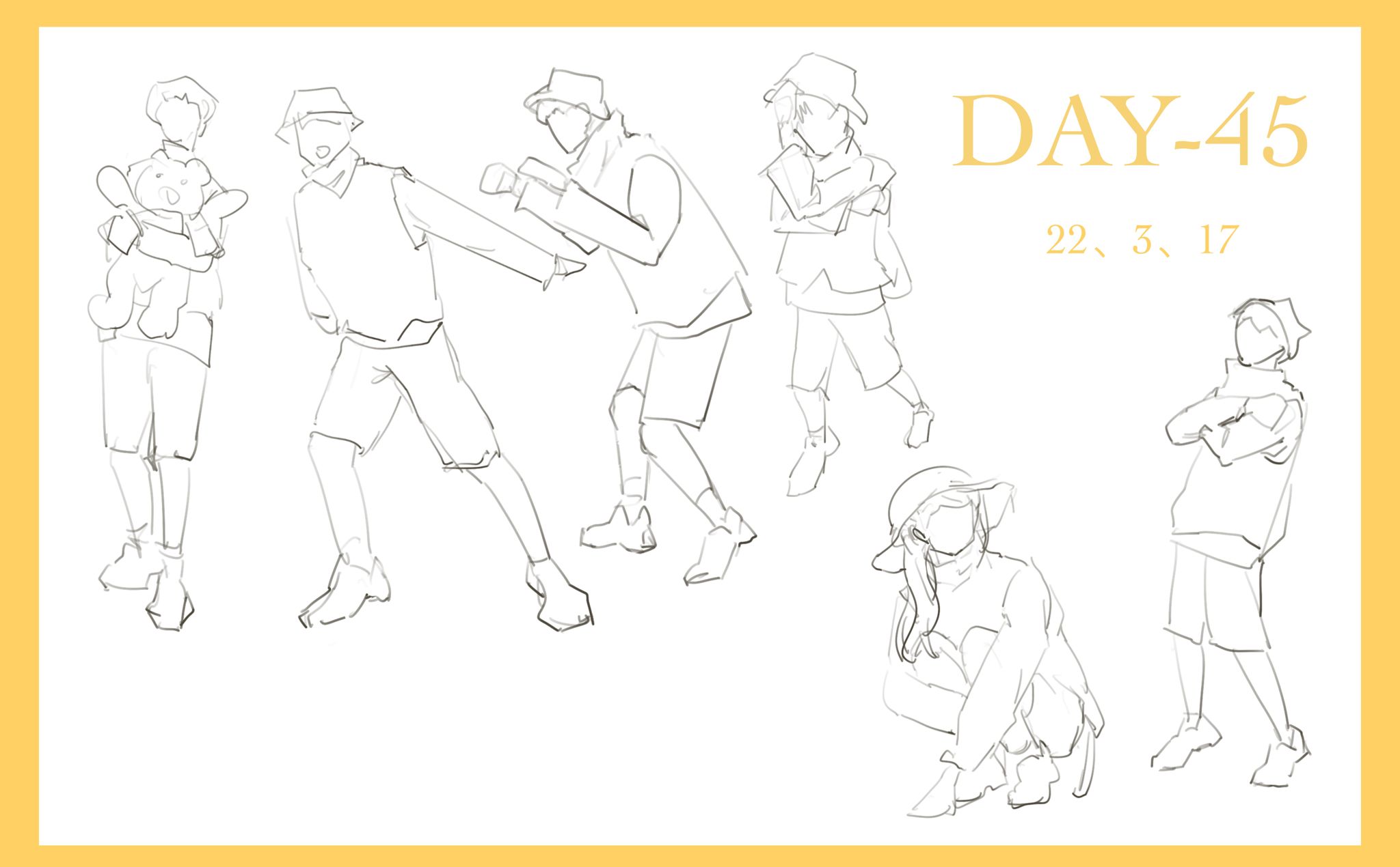 #速写60天挑战赛# @速写班长 day45_好好活下去-站酷ZCOOL