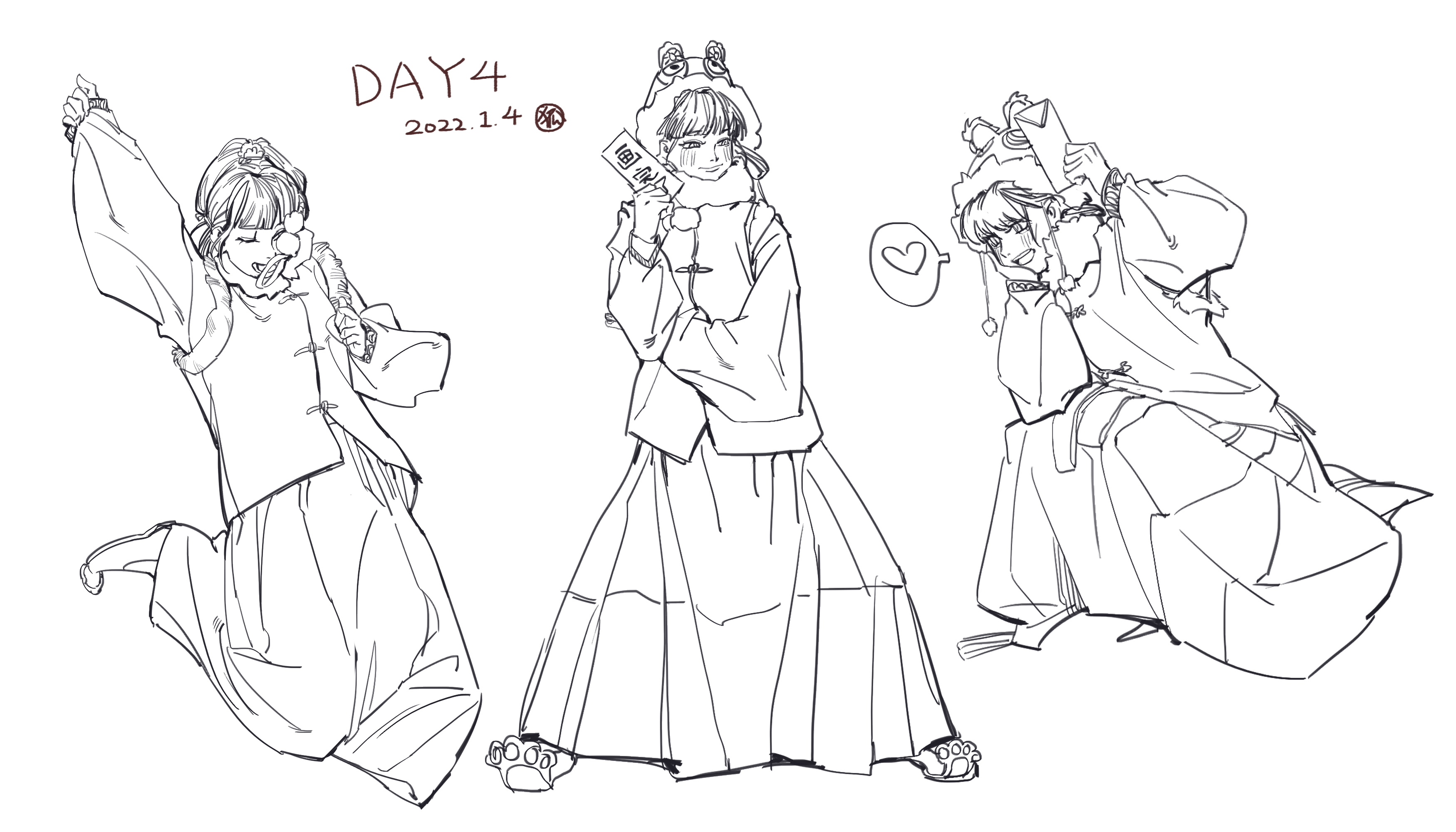 速写挑战day4_浅墨画押-站酷ZCOOL