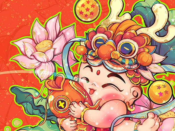 新年福娃IP-系列插图_TUZI_tuzi-站酷ZCOOL