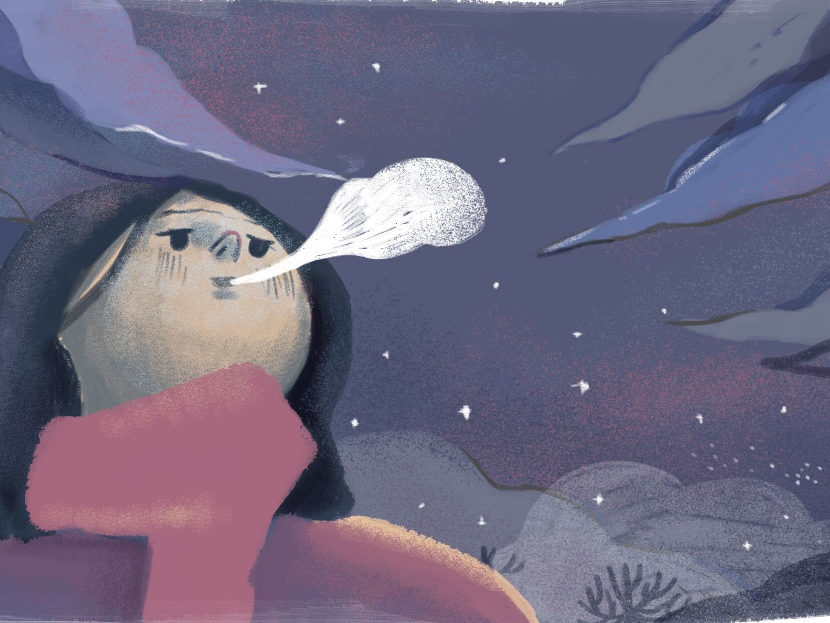 晚空_Elaine小蘑菇-站酷ZCOOL