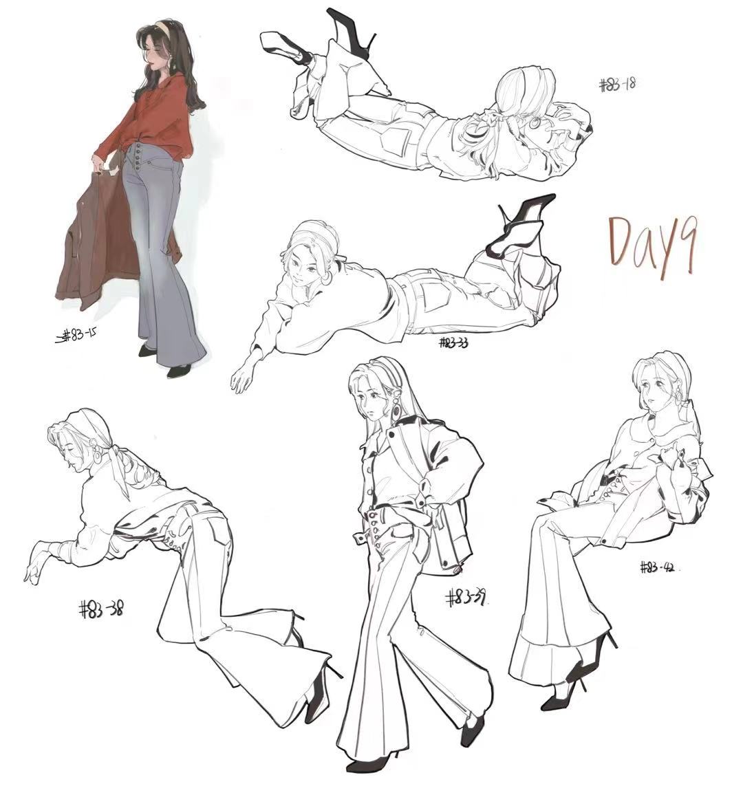 #速写60天挑战赛# day9 @速写班长 加油(ง •̀_•́)ง _银砸jyb-站酷ZCOOL