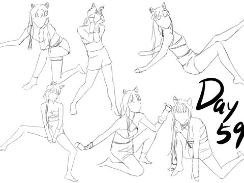 #速写60天挑战赛# Day59 _兰与四个月亮-站酷ZCOOL