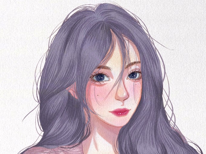 手绘头像|临摹|附线稿🍇_Aria陶她她-站酷ZCOOL