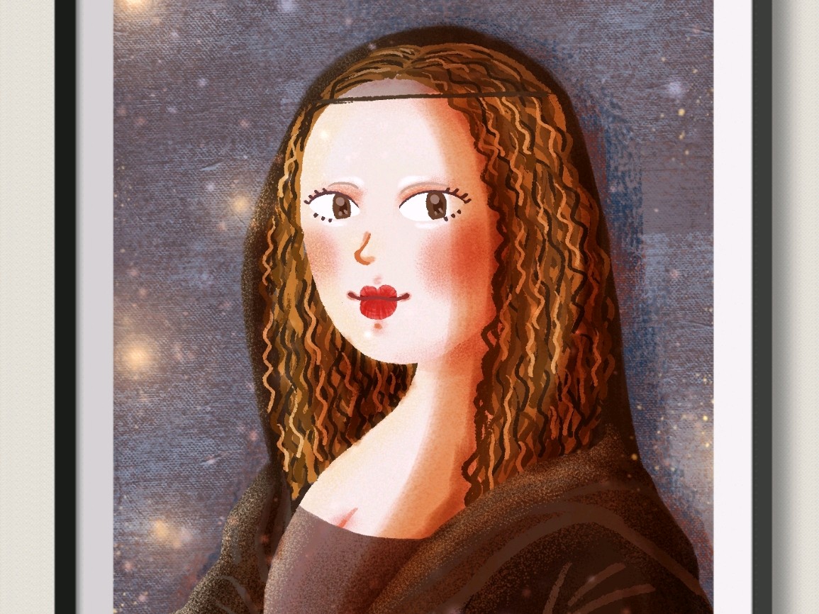 名画wink系列 蒙娜丽莎_三叶鱼ysh-站酷ZCOOL