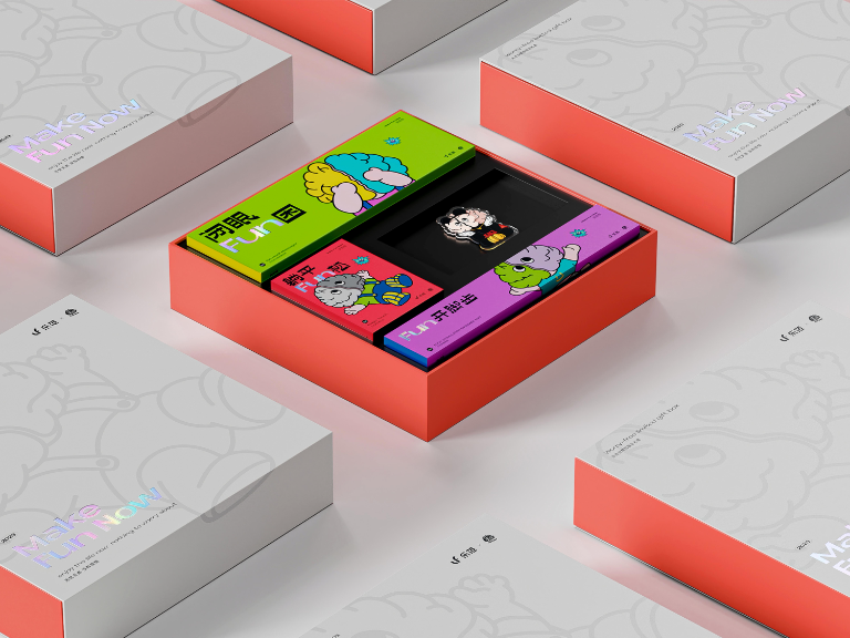 FUN NOW 联名礼盒渲染_饿霸猪-站酷ZCOOL