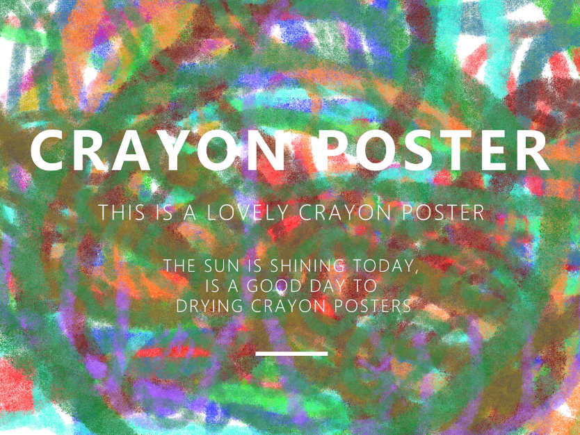 CRAYON POSTER 创意海报_小黄本黄-站酷ZCOOL