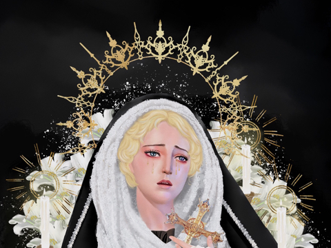 插画暗黑玛丽亚_鲁困困啊-站酷ZCOOL