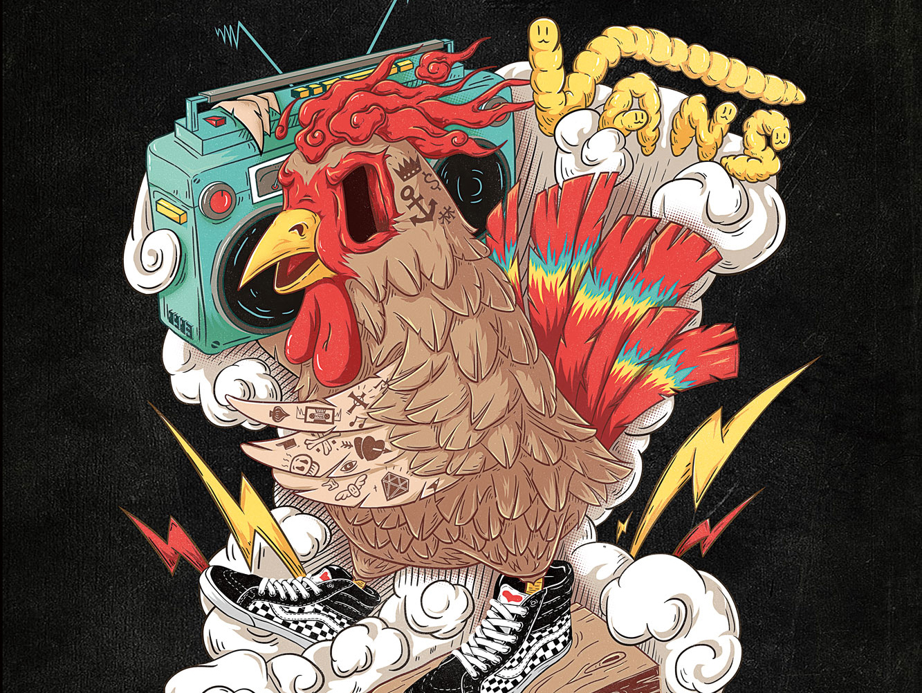 ＃vans艺术家＃今天滑板不吃虫_Findwhy-站酷ZCOOL