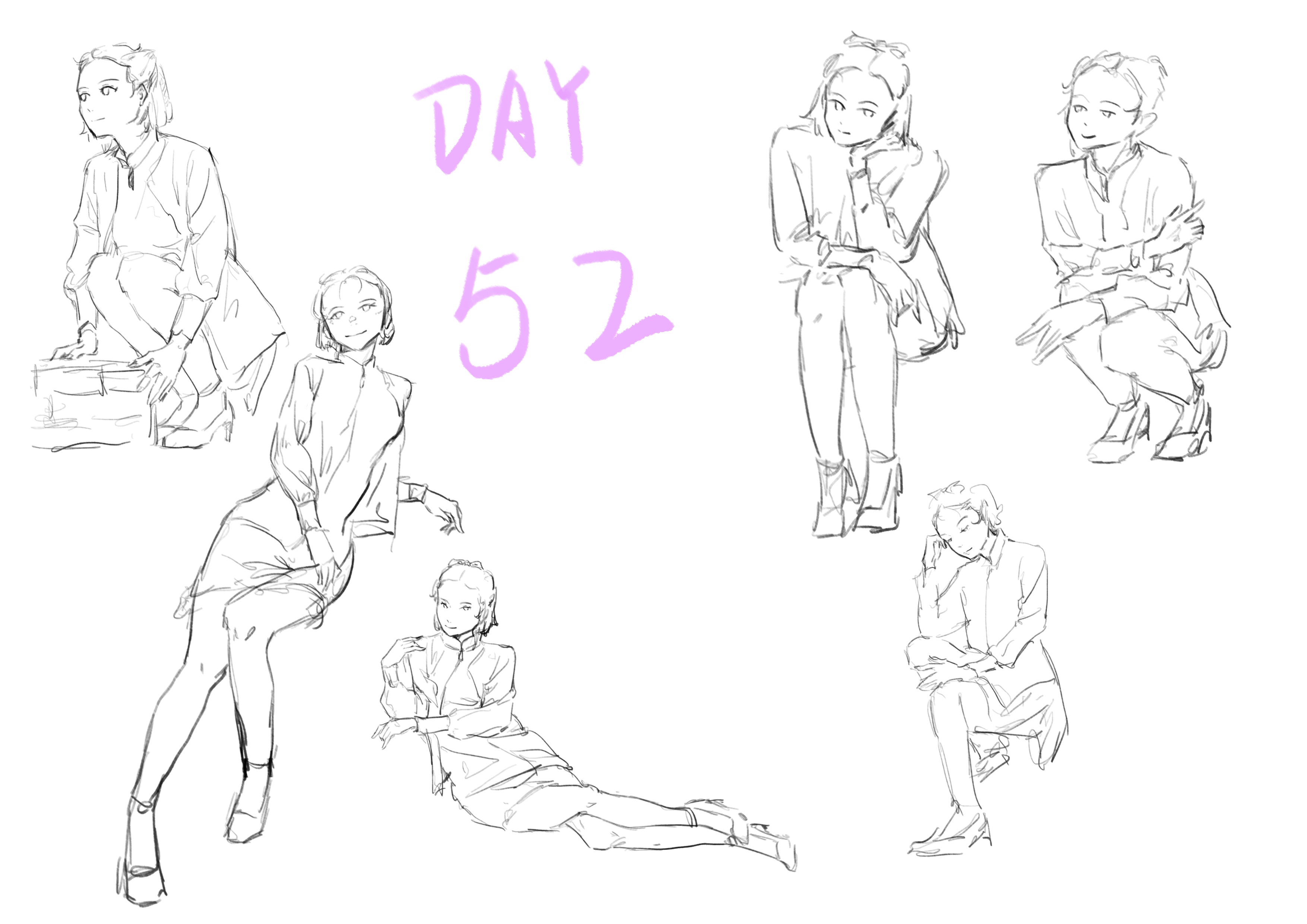 @速写班长#速写60天挑战赛#day52_沙蚕菜菜子-站酷ZCOOL